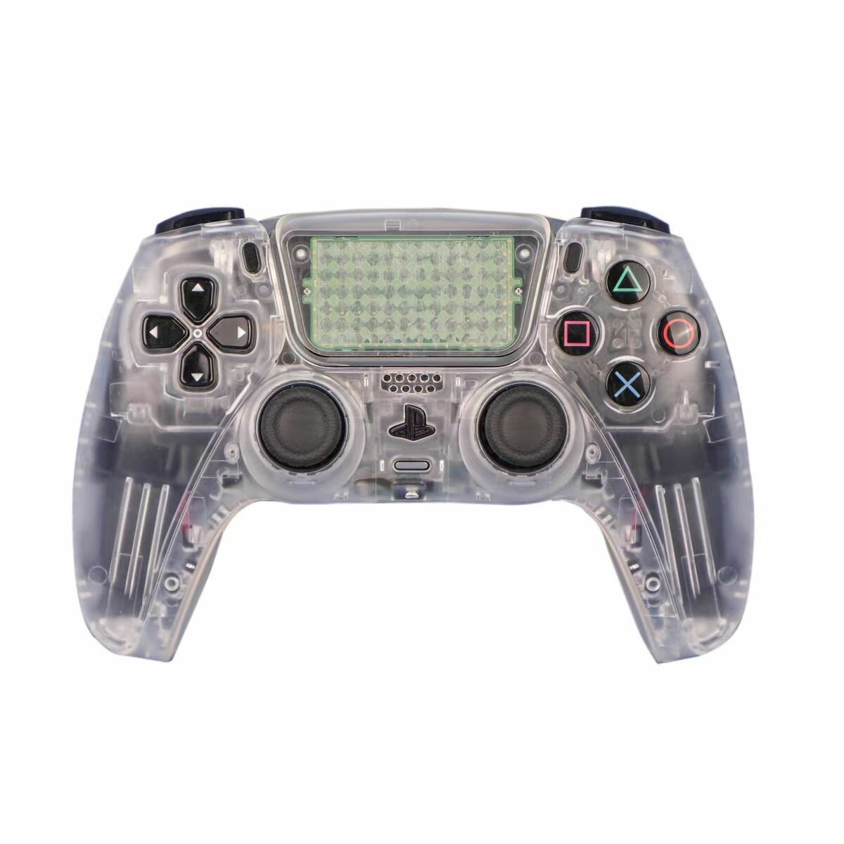 Геймпад PS5 с магнитными джойстиками TMR, прозрачный техно-стиль