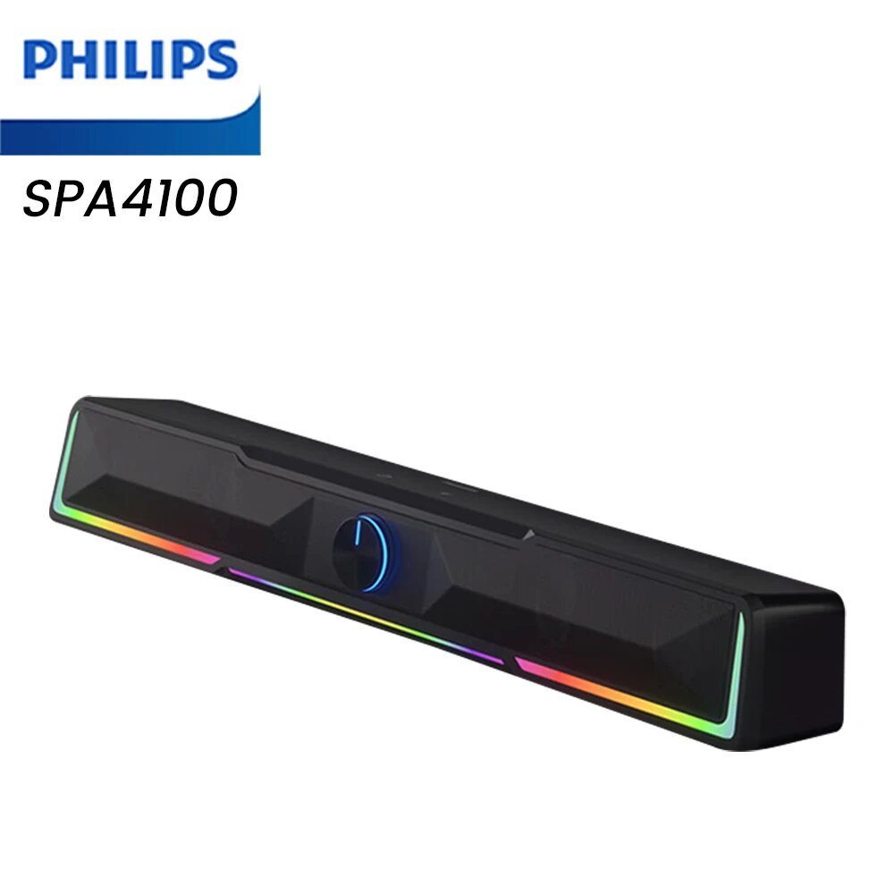 Саундбар PHILIPS SPA4100 Black с RGB подсветкой