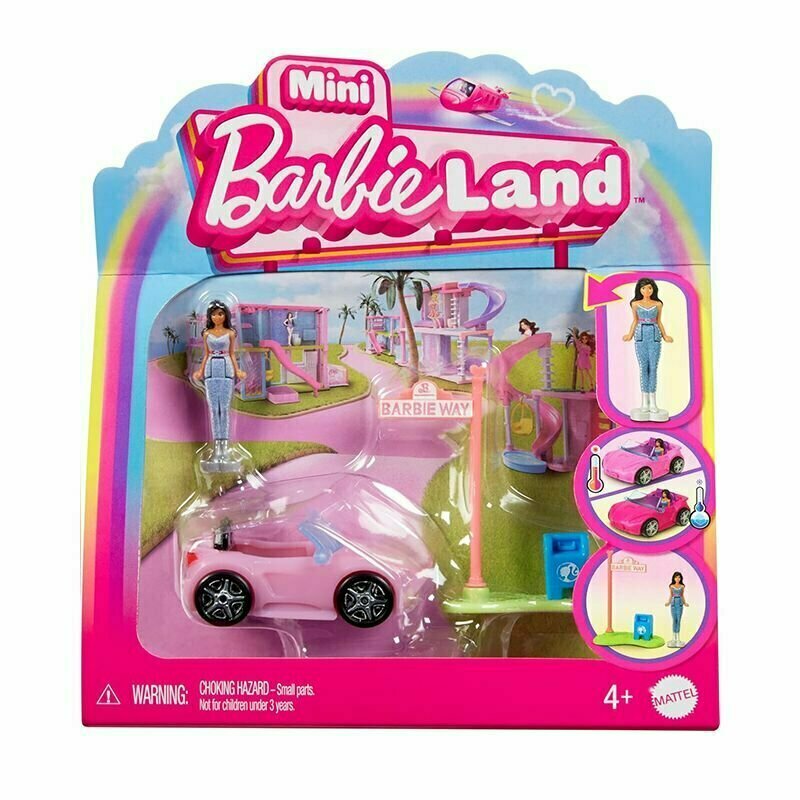 Mini Barbie Land Кукла/Набор игрушечных автомобилей/Кабриолет Игрушки-сюрпризы