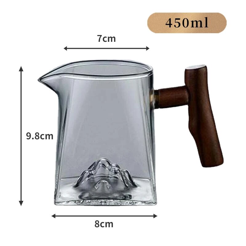 Стеклянная чашка для чая PGY 400 мл, 9.8x8cm 450ml