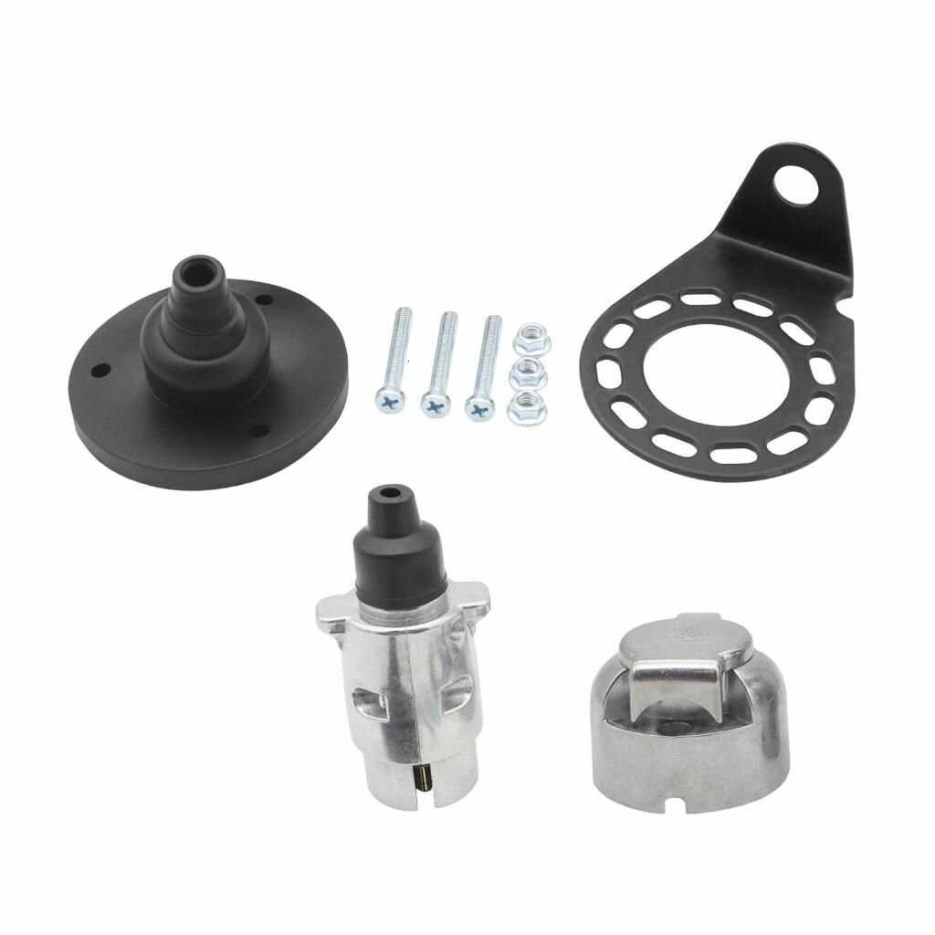 Разъем прицепа Круглый отверстие 7PIN 12V Стандартный проводной кабель для грузовика для грузовика для грузовика, - B