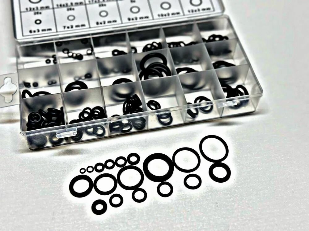Набор уплотнительных колец, для автомойки резиновые маслобензостойкие 225 шт Набор для авто рем комплект
