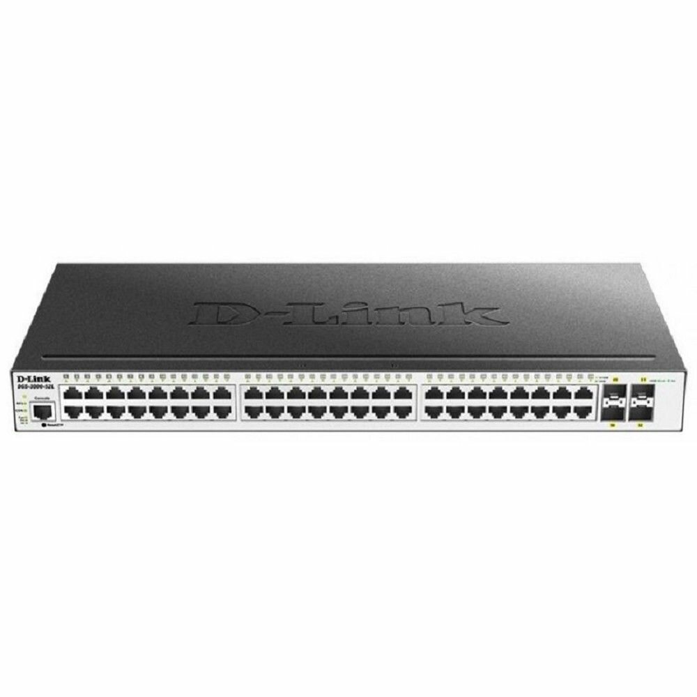 D - Link Сетевое оборудование DGS - 3000 - 52L B1A Управляемый L2 коммутатор с 48 портами 10 100 1000Base - T и 4 портами 1000Base - X SFP