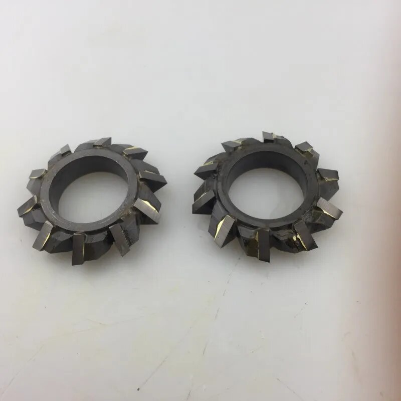 Карбидная двухугловая фреза, 90 градусов, 60 градусов, двухугловая фреза, трехсторонняя, V-образный паз 2pcs D63x8x22x60 Deg