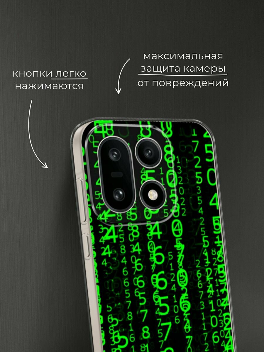 Силиконовый чехол на OnePlus 15 / Ван Плас 15 с принтом Цифры матрицы — фото 1