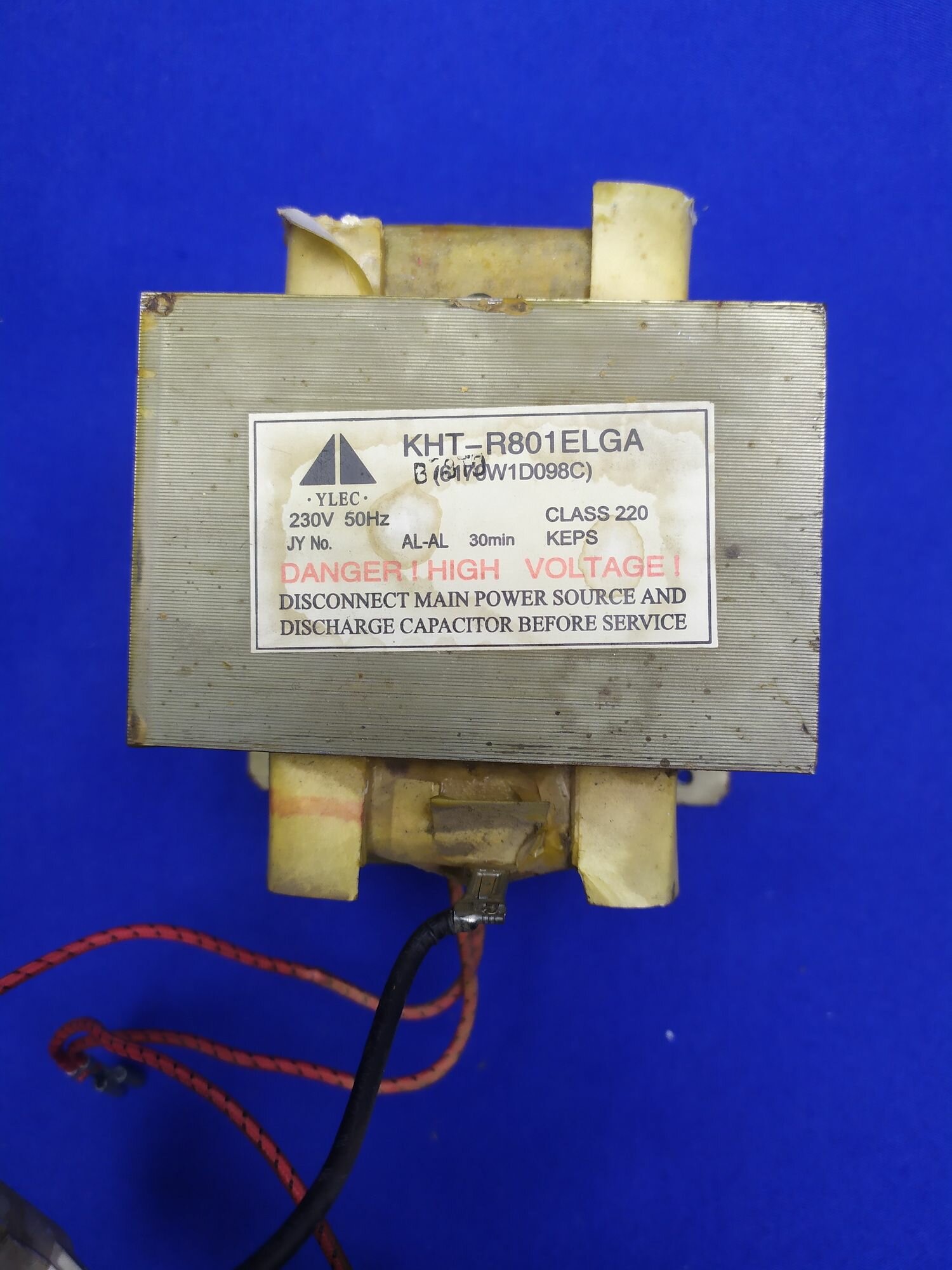 6170W1D098C KHT-R801ELGA Высоковольтный трансформатор для MS-2042H LG СВЧ-Печь Другое арт. 14191