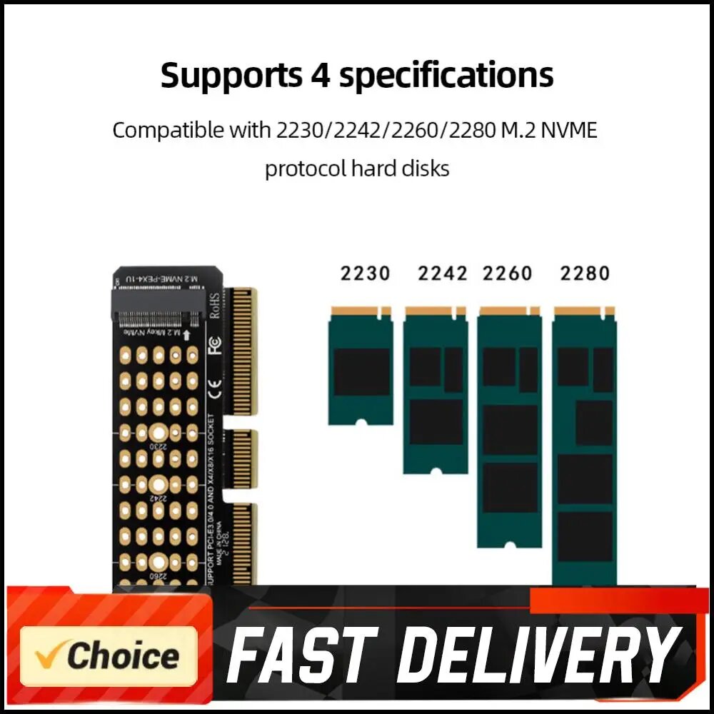 M.2 NVME Адаптер PCI-E4.0 для SSD 2230-2280