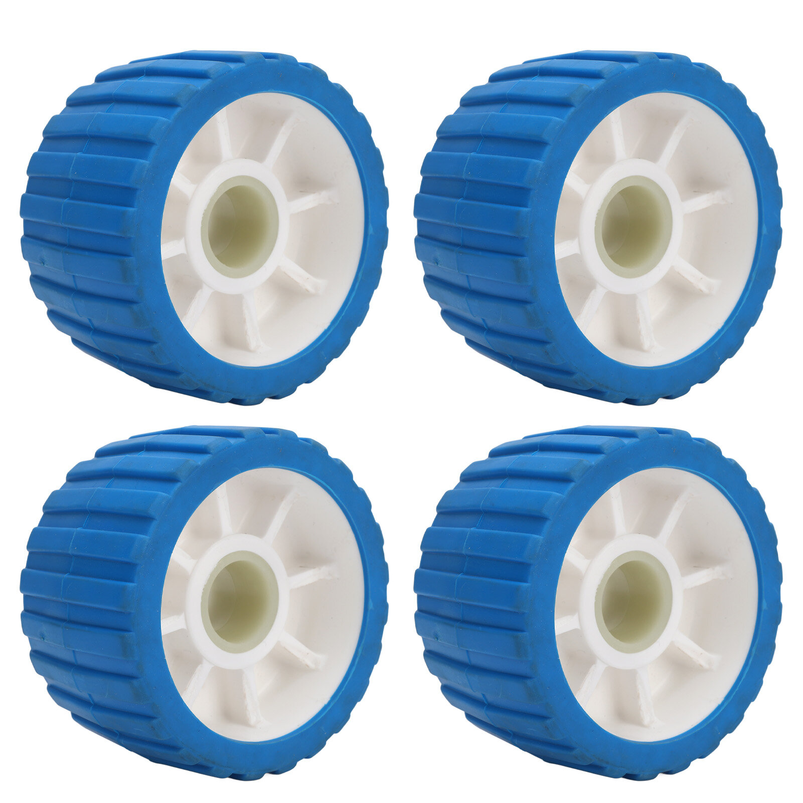 4pcs Trailer Wobble Rollers Высокие температуры, стойкие, политиреополизированные валлеры для лодок прицепы 125 x 73 x 30 мм синий