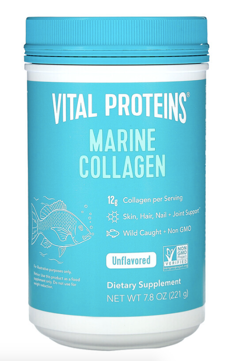 Vital Proteins, Marine Collagen, Морской коллаген, Без ароматизаторов, 221 г