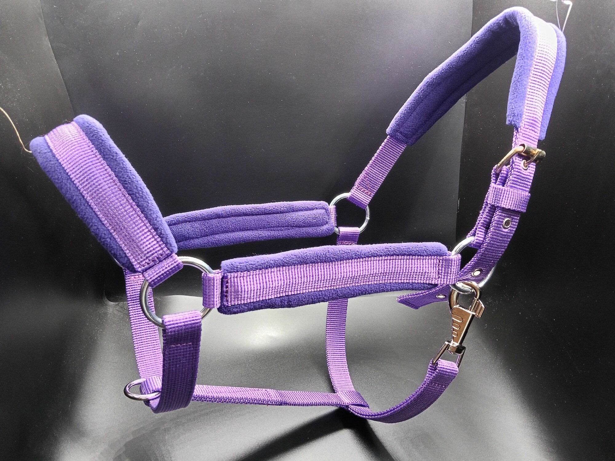 Недоуздок фиолетовый с флисом Full