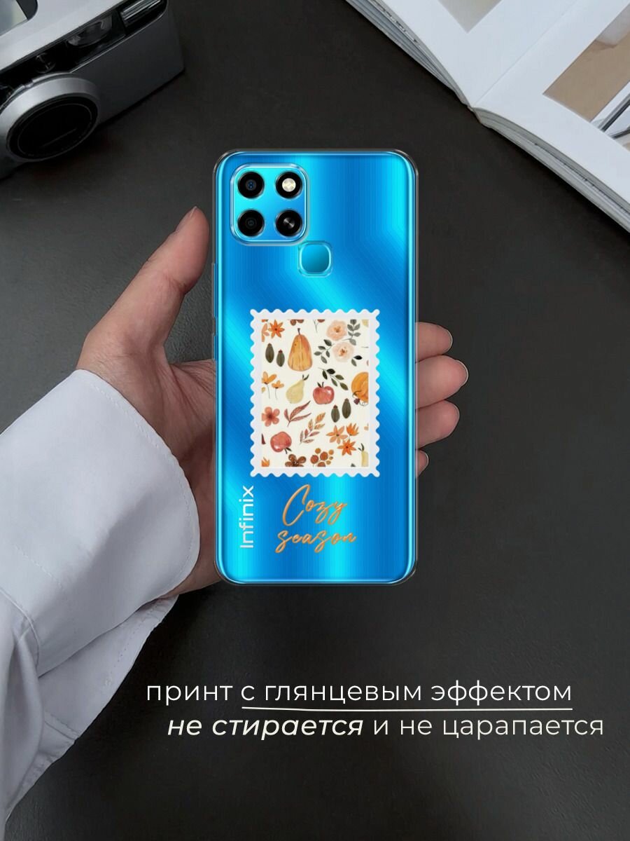 Чехол на Infinix Smart 6 / Инфиникс Смарт 6 с принтом Уютный сезон — фото 1