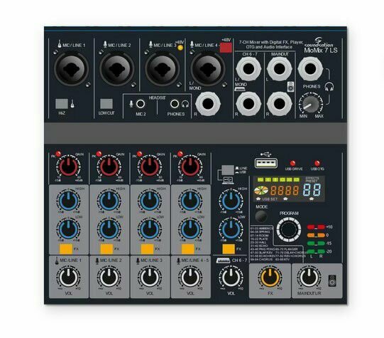 MioMix-7LS Микшерный пульт, 7 каналов, Soundsation