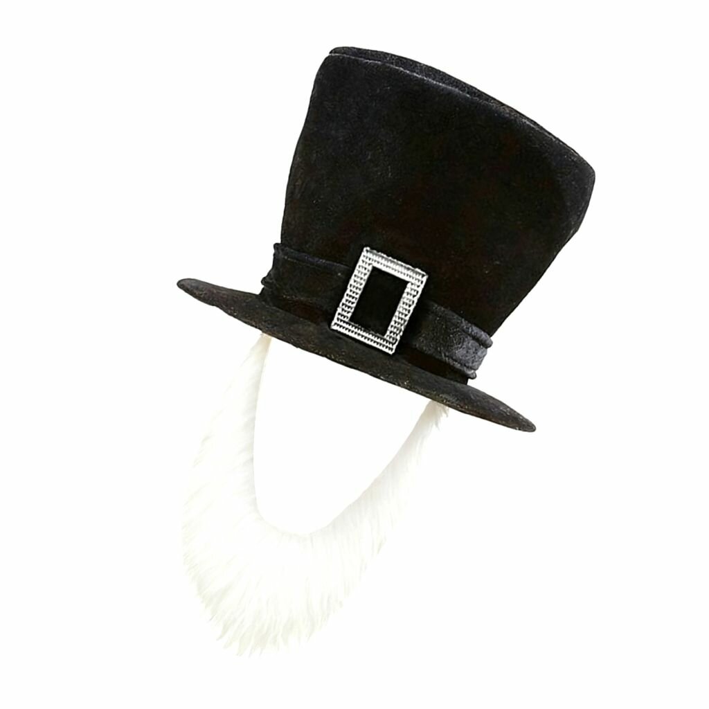 Высокая шляпа с бородой, золотая бархатная пиратская Шляпа-Белая Борода