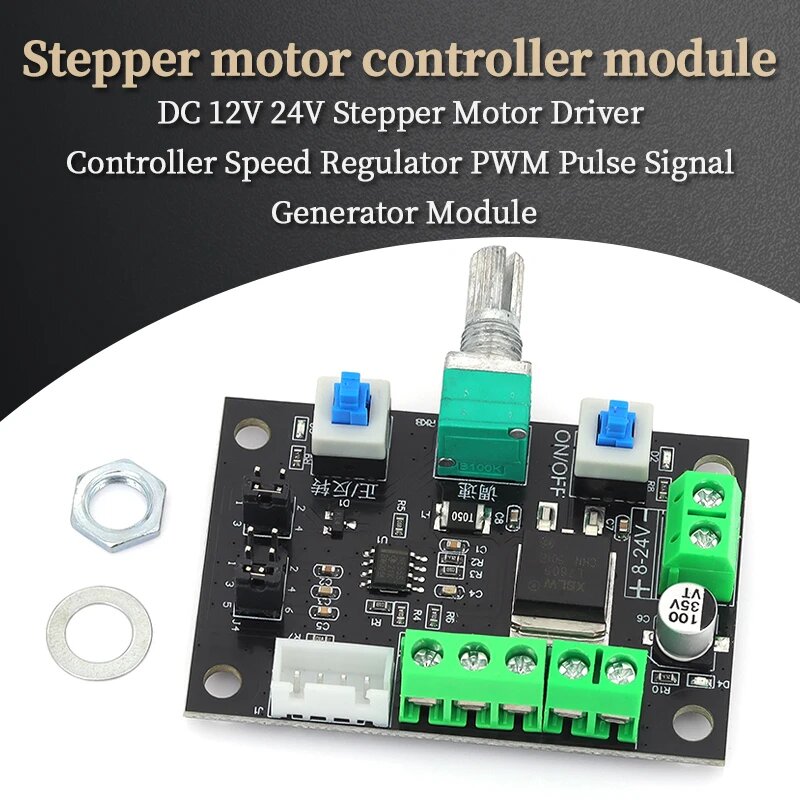 Liludin DC 12 В 24 В контроллер драйвера шагового двигателя регулятор скорости ШИМ модуль генератора импульсных сигналов