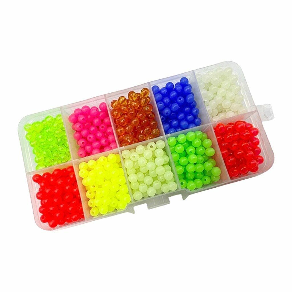 1000шт Светящиеся Рыболовные Бусины Круглые Рыболовные Космические Бобы Останавливают Рыболовные Бусины Стопорные Оснастки Приманки Аксессуары Рыболовные Инструменты