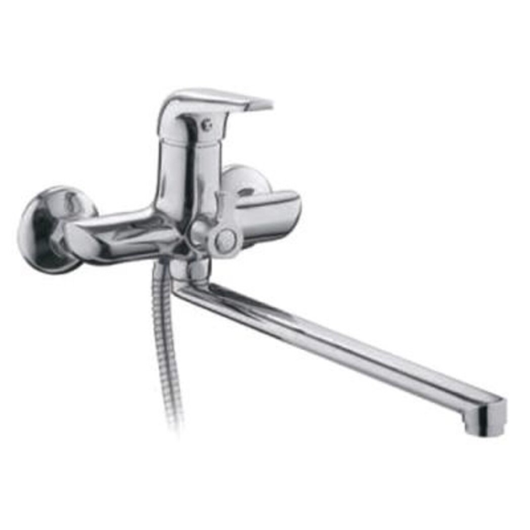 Смеситель Frud R22102 для ванны, с аэратором, с душевым гарнитуром, хром