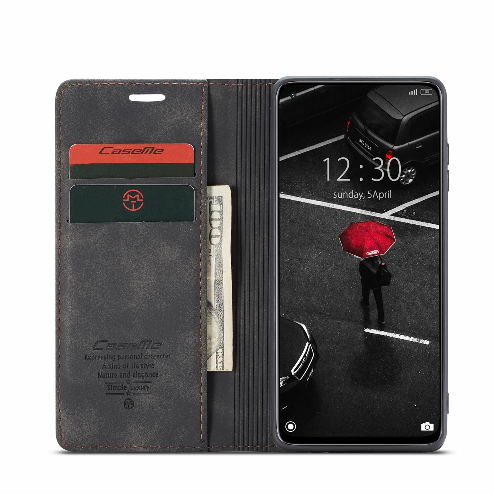 Чехол-книжка CaseMe Matte Xiaomi Mi 10T (Pro) черный