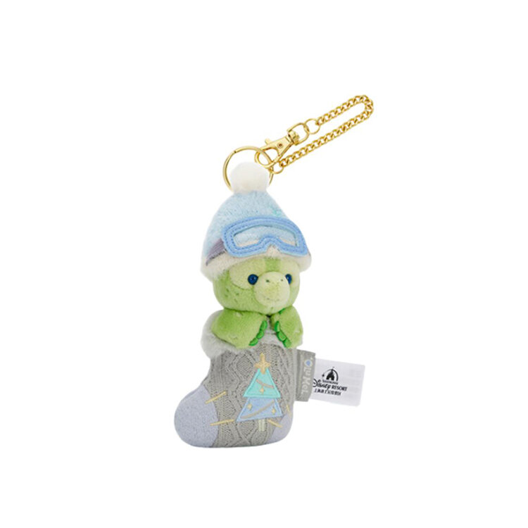 Disney x DISNEYLAND Christmas Socks Collection Olu Mel Toy Key Ring Plush Pendant 12cm Height Shanghai Disney null