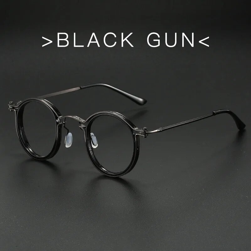 KLASSNUM круглые очки для чтения 0-+4.0 Black Gun, 0