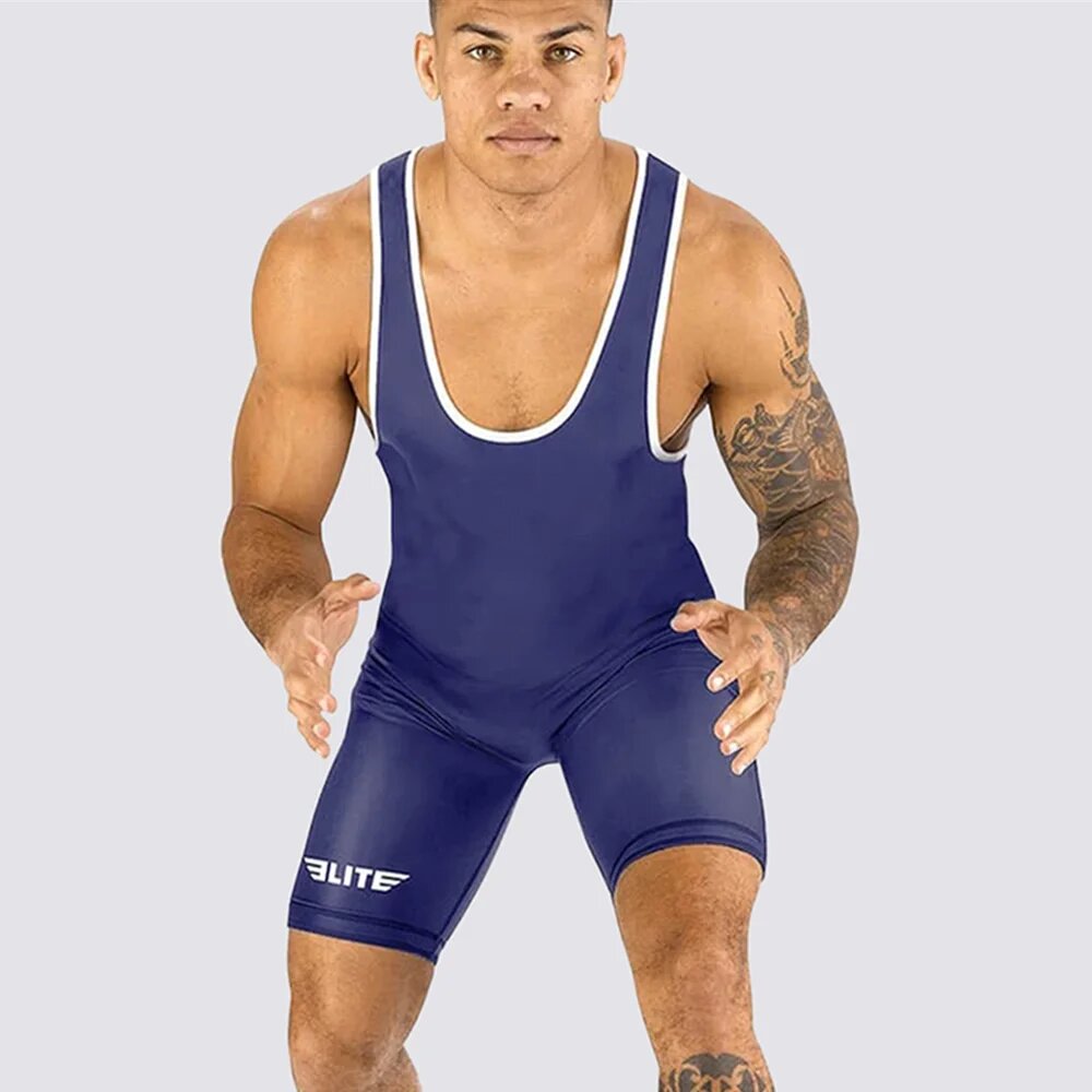 Мужской тренировочный костюм из полиэстера для тяжелой атлетики Темно-синий, М, 5