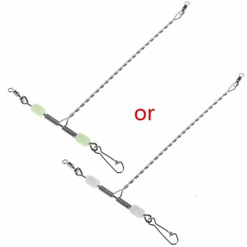 Стальные поводки для рыбалки с люминесцентными бусинами