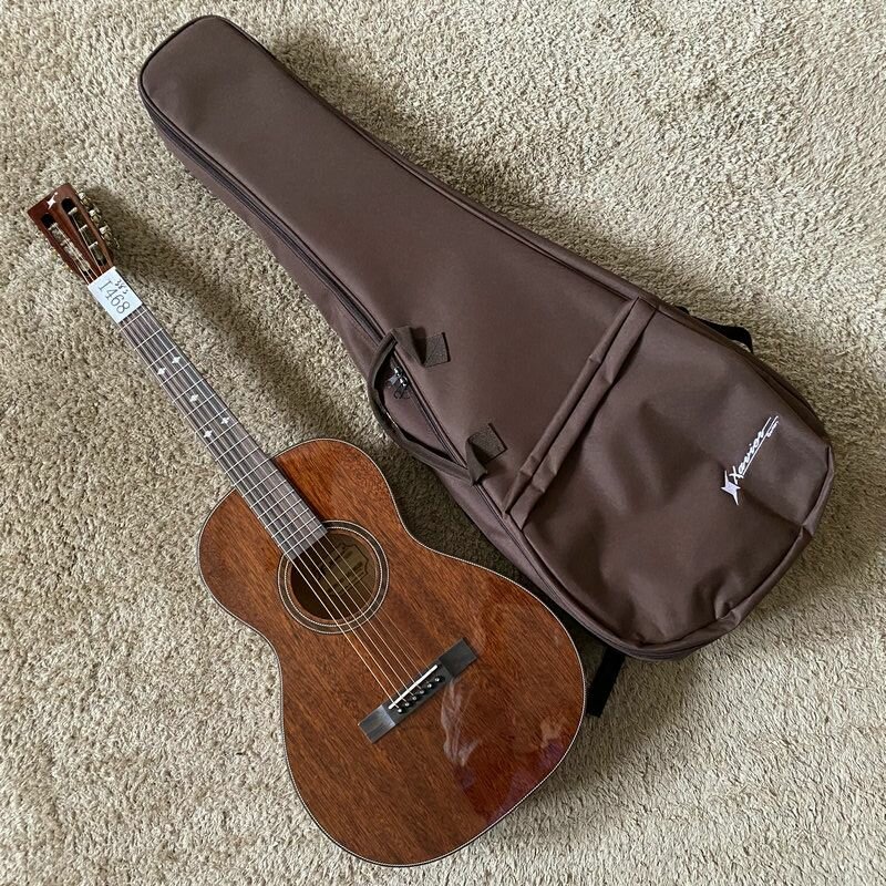 Акустическая гитара Xavier 38" Parlor, топ из натурального дерева (махагони), в комплекте с чехлом
