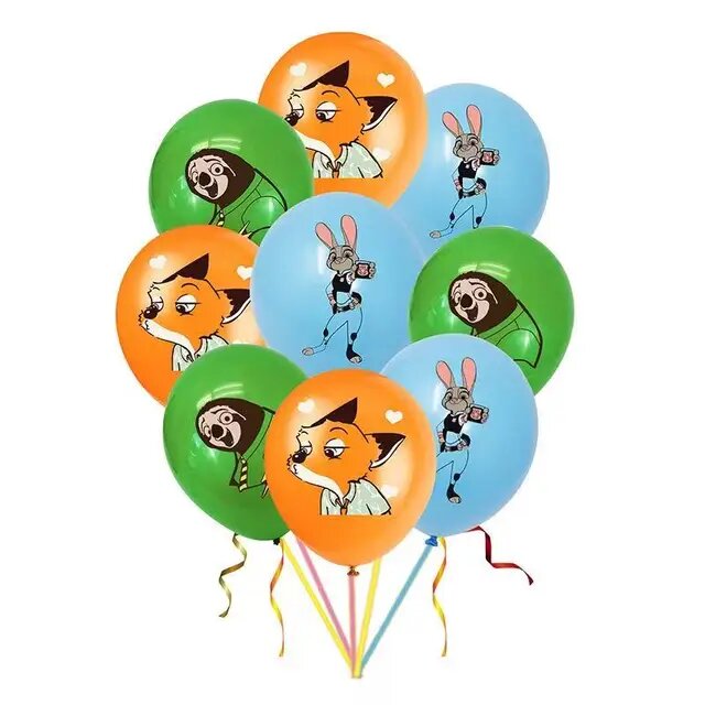 Баннеры для украшения вечеринок в стиле «Зверополис» от Disney, посуда, бумажные украшения для тортов «Джуди», наборы фольгированных шаров на день рождения, аксессуары, подарочные пакеты