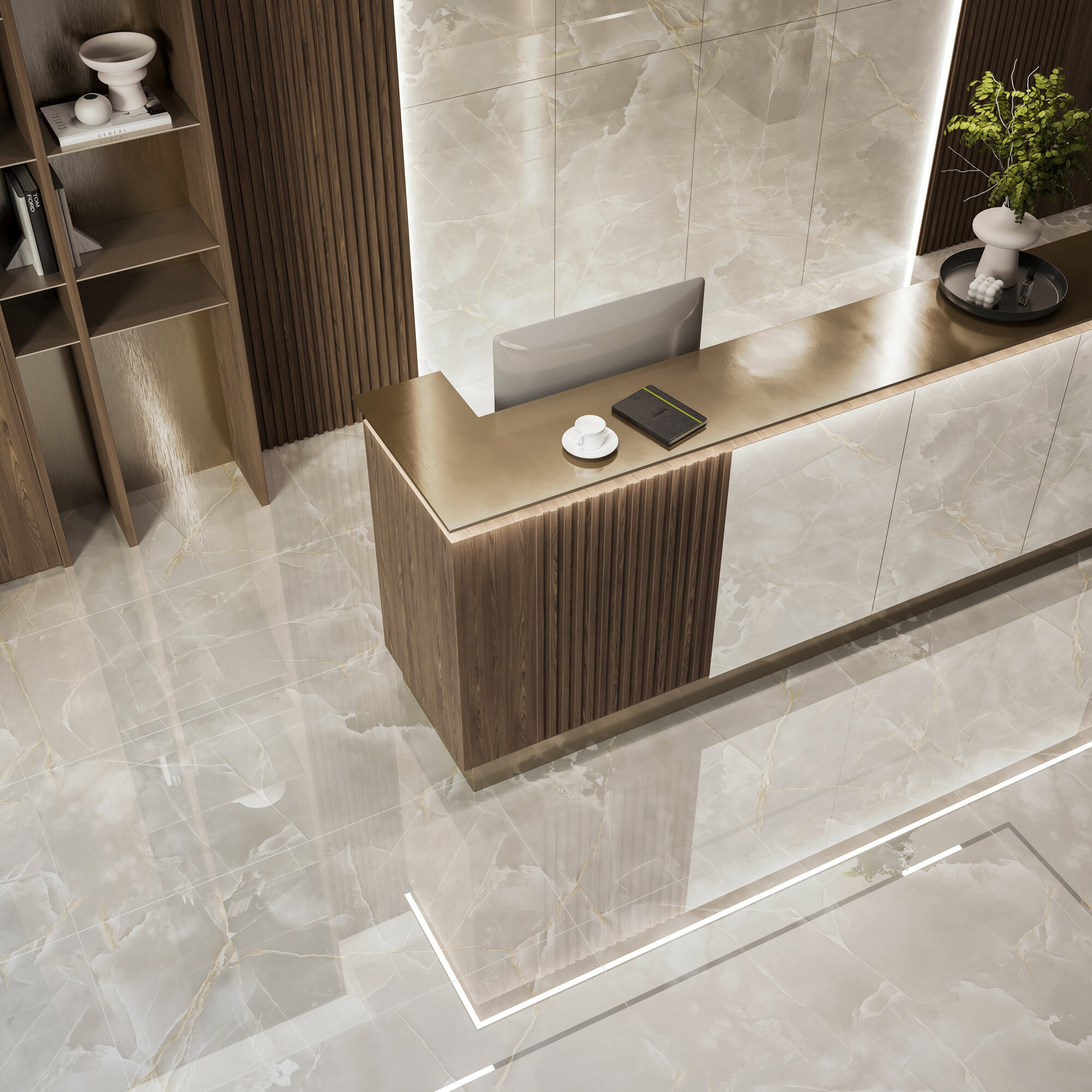 Керамогранит CULTO WHITE ONYX 60*120 глянцевый, упаковка 2,16 м²