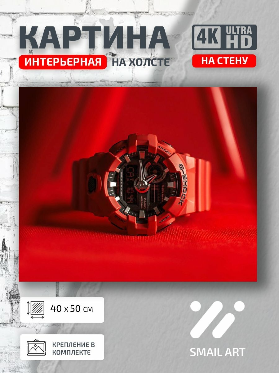 Картина на холсте интерьерная 40 на 50 на стену Красный Mood для кабинета атмосфера декор