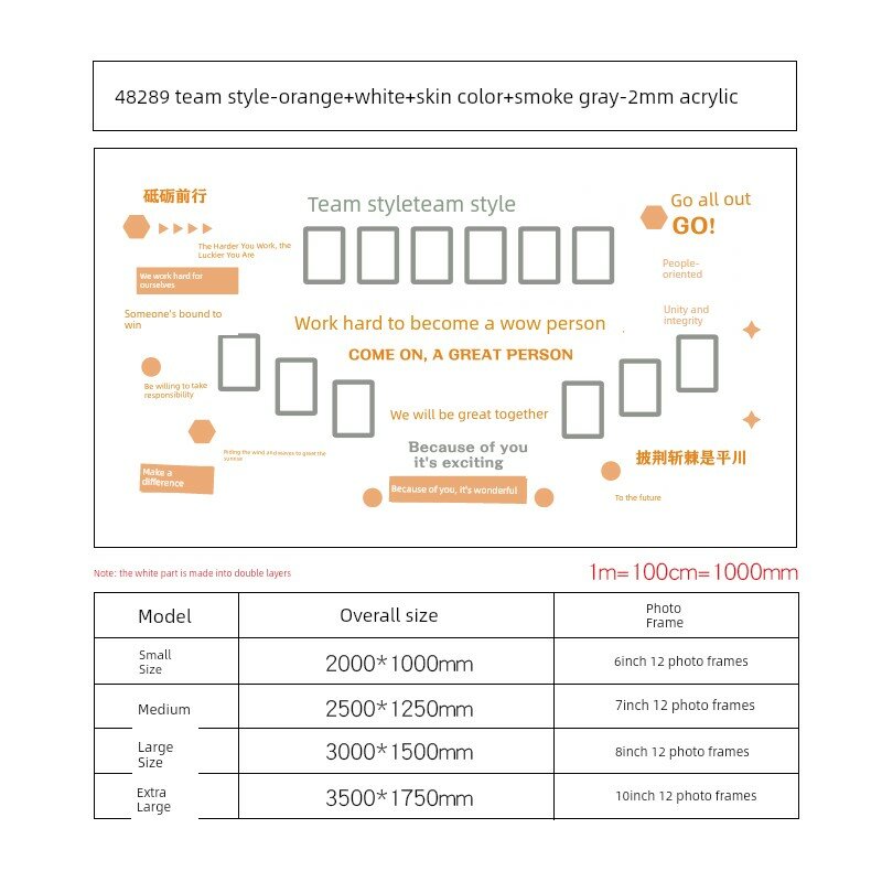 Фоторамка для офиса с надписью: «Стиль и честь сотрудников — это корпоративная культура», декоративная наклейка для