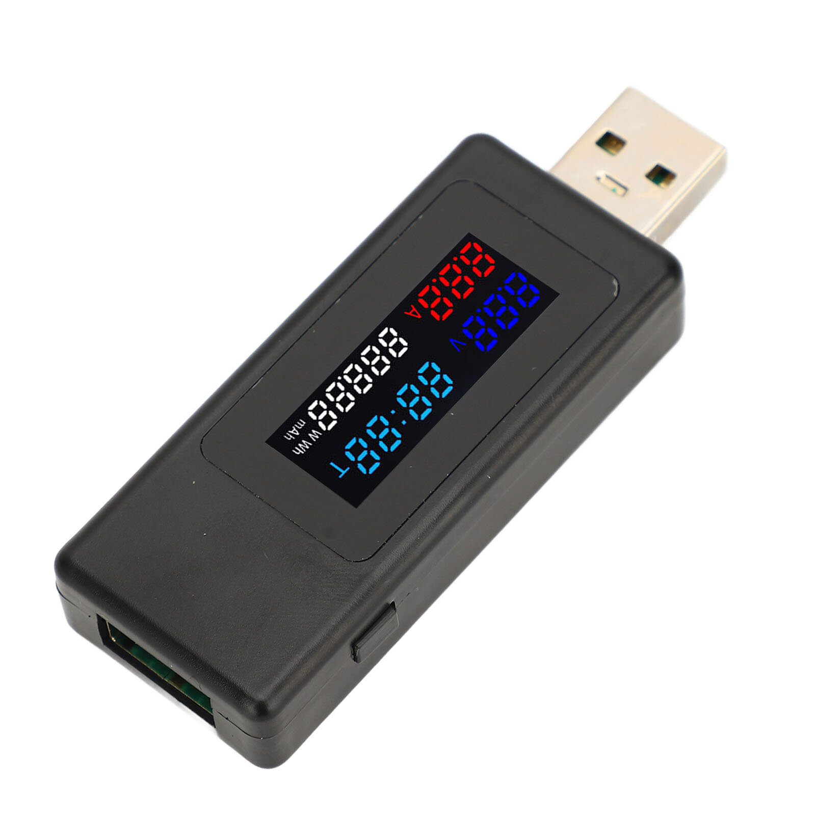 USB-тестер 6 в 1, ток, напряжение, синхронизация, мощность, емкость, детектор уровня заряда батареи, цветной экран, USB-мультиметр