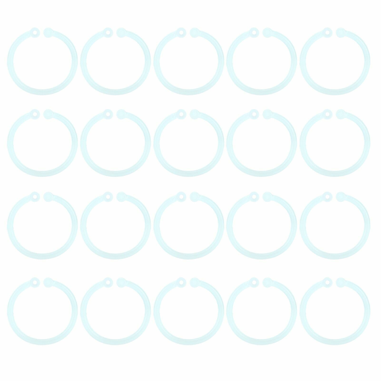 20 шт. пластиковые кольца прозрачные гибкие вкладные кольца для переплета книг для школы, дома и офиса, карты, блокнот для документов, зеленый