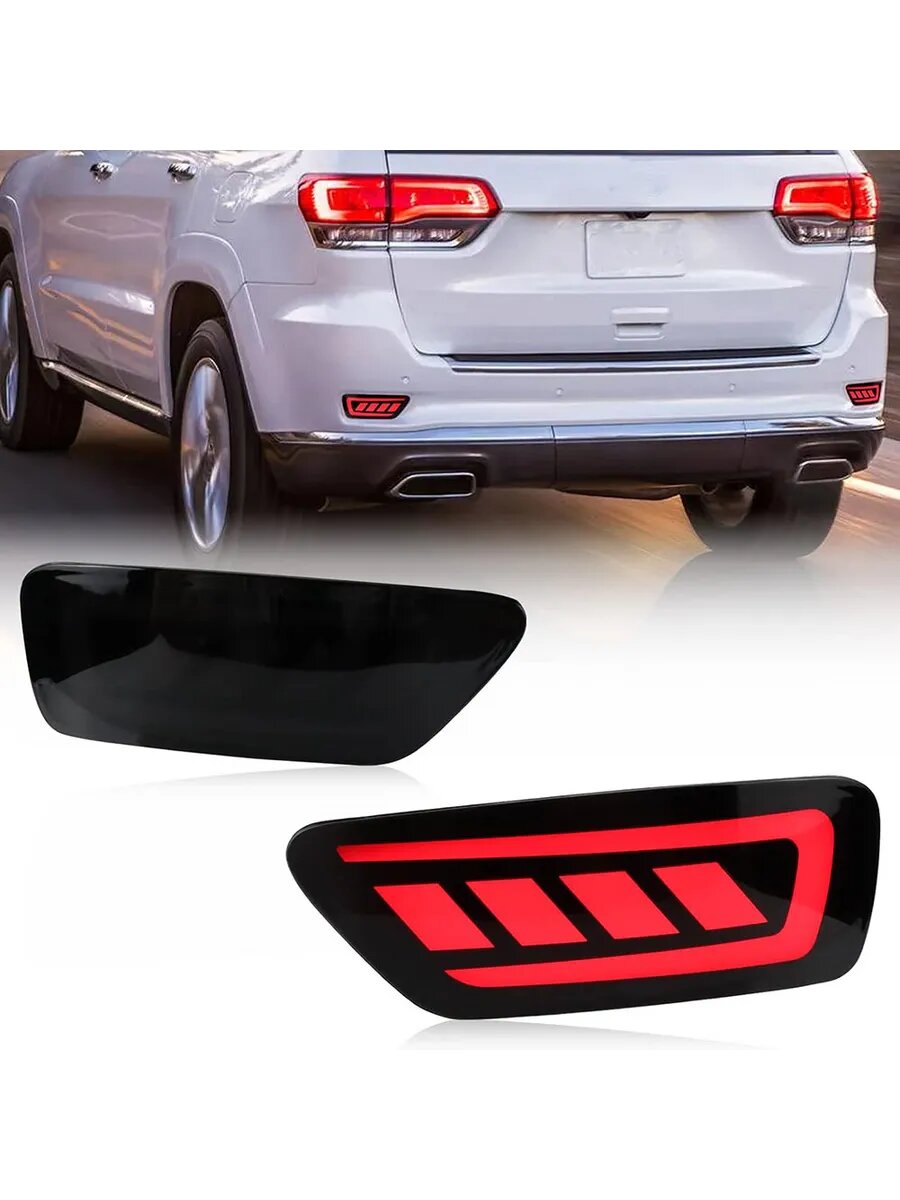 2 × Светодиодные Противотуманные Фары Заднего Бампера Для Jeep Grand Cherokee Compass 2011-2021