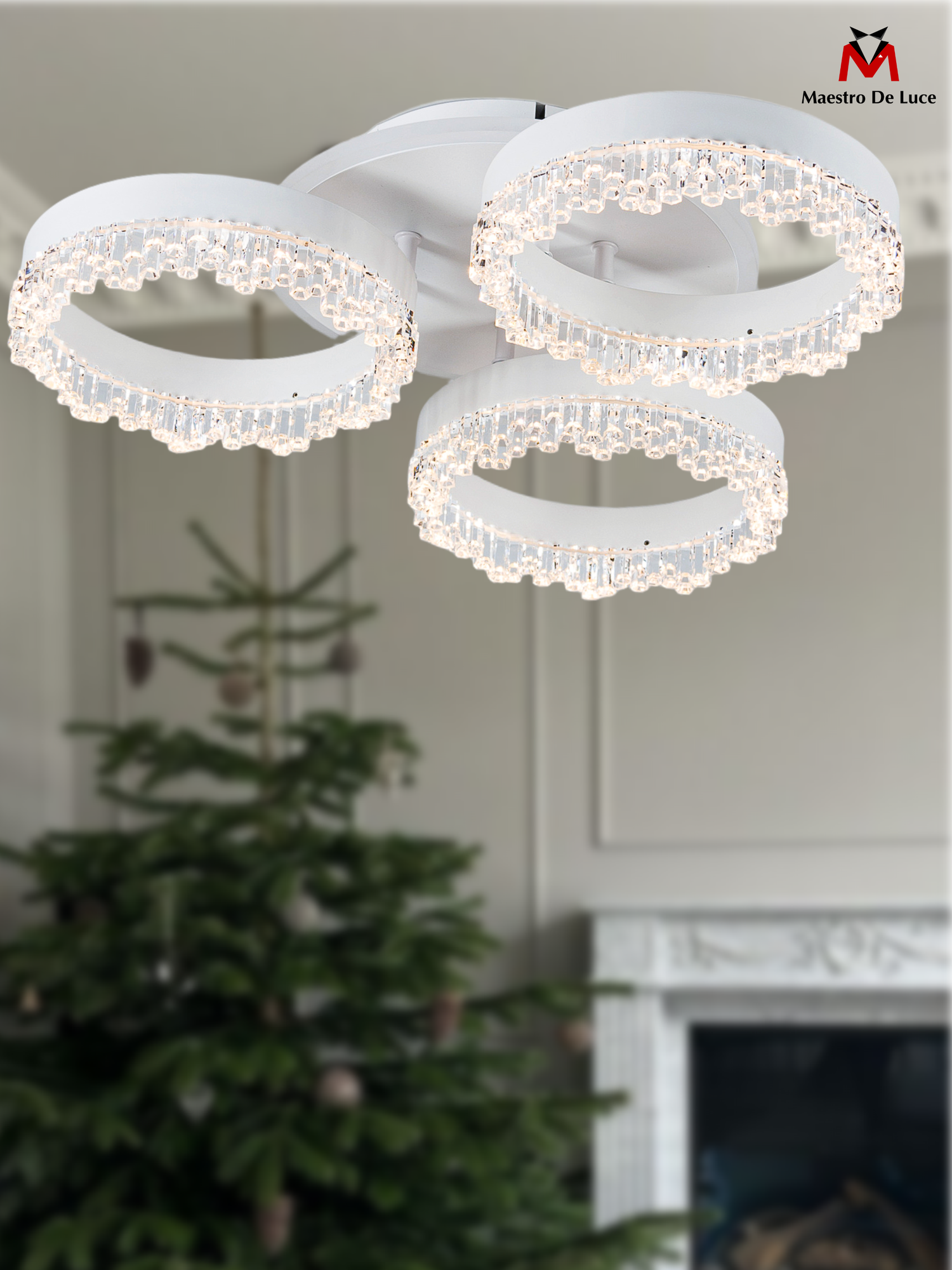 Люстра потолочная Maestro De Luce MDL88009, LED, пульт, RGB, 73Вт, белая