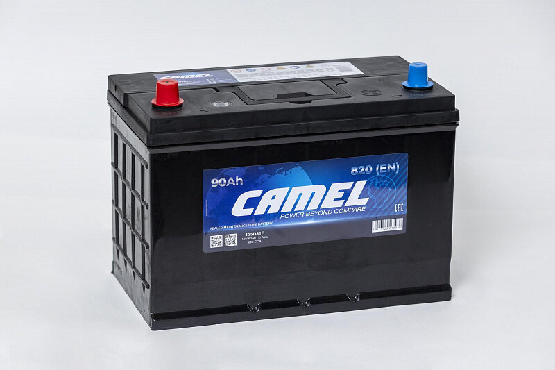 Аккумулятор автомобильный Camel 125D31R 90Ah 820A пп 306x175x225