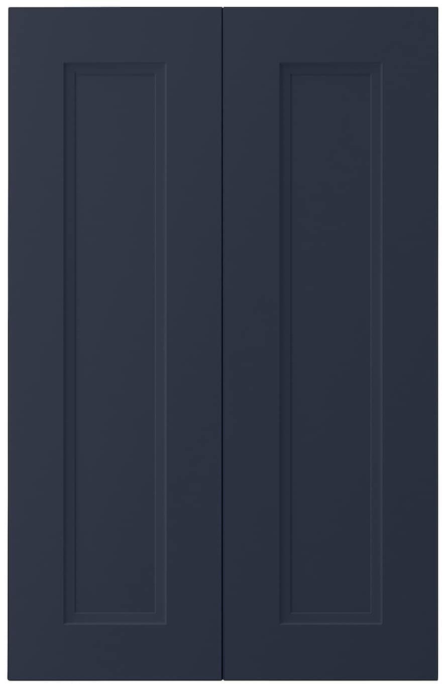 Дверца д/напольн углового шк, 2шт, матовая поверхность синий, 26x80 см IKEA AXSTAD акстад