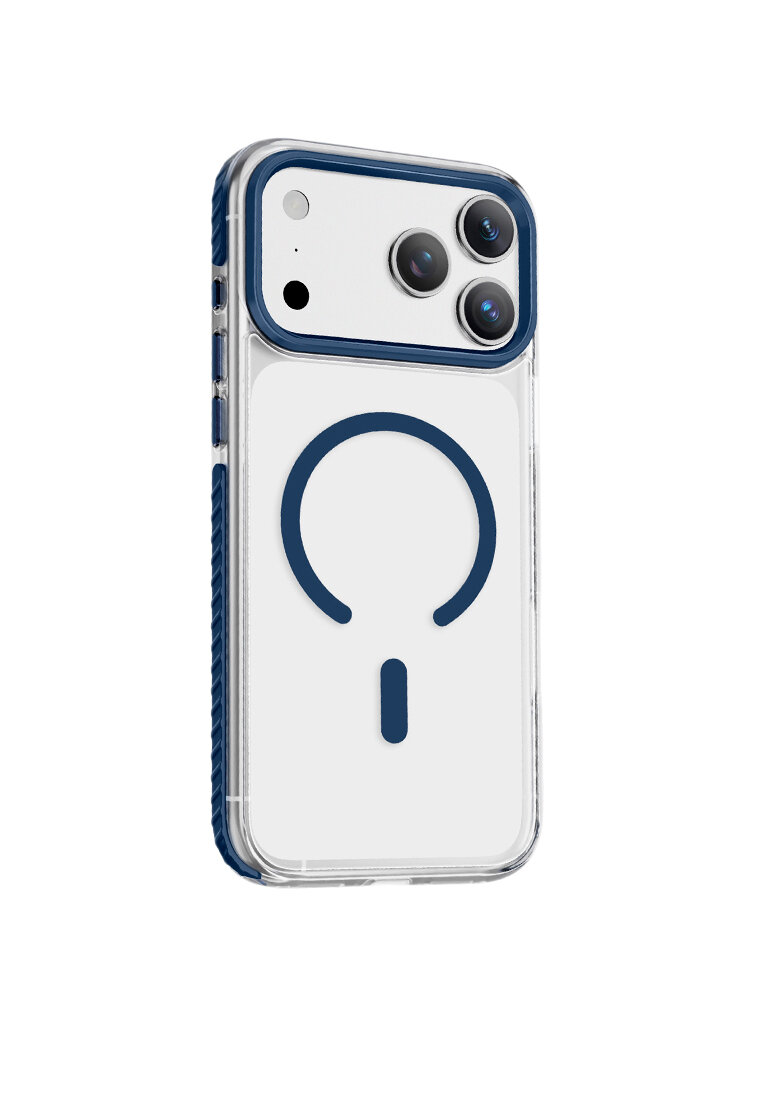 Чехол iPhone 17 Pro KEEPHONE ShockStar MagSafe Ударопрочный материал TPE, сильные магниты N52, защита камеры - Синий