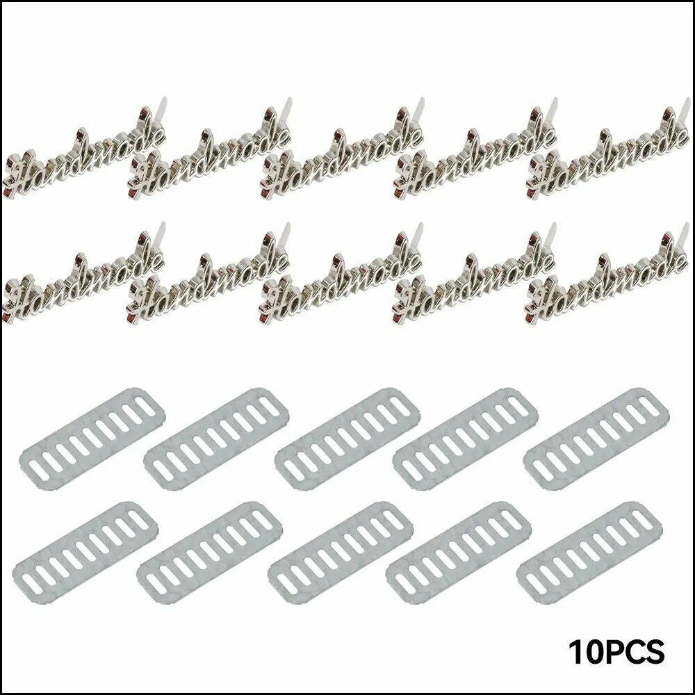 Эксклюзивные бирки из цинкового сплава ручной работы для маркировки вязаных изделий, головных уборов и сумок, набор 10 штук