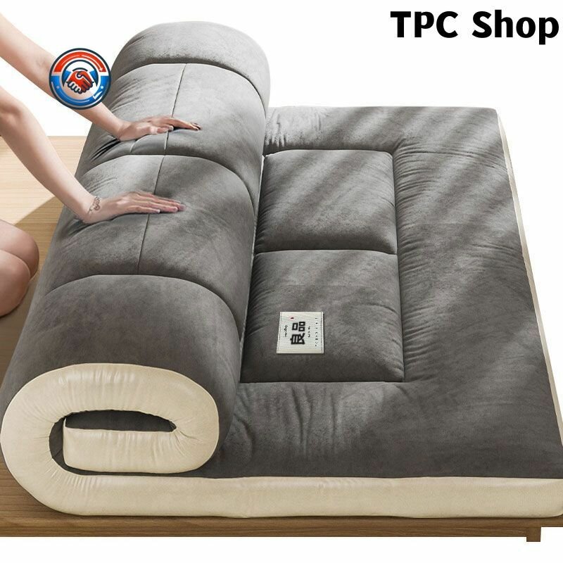 Беспружинный матрас HAIKOUH 90х200 см с соевым волокном, складной эргономичный матрас для здорового сна, анатомическая поддержка позвоночника, дышащий наполнитель, антискользящие ремни, удобное хранение