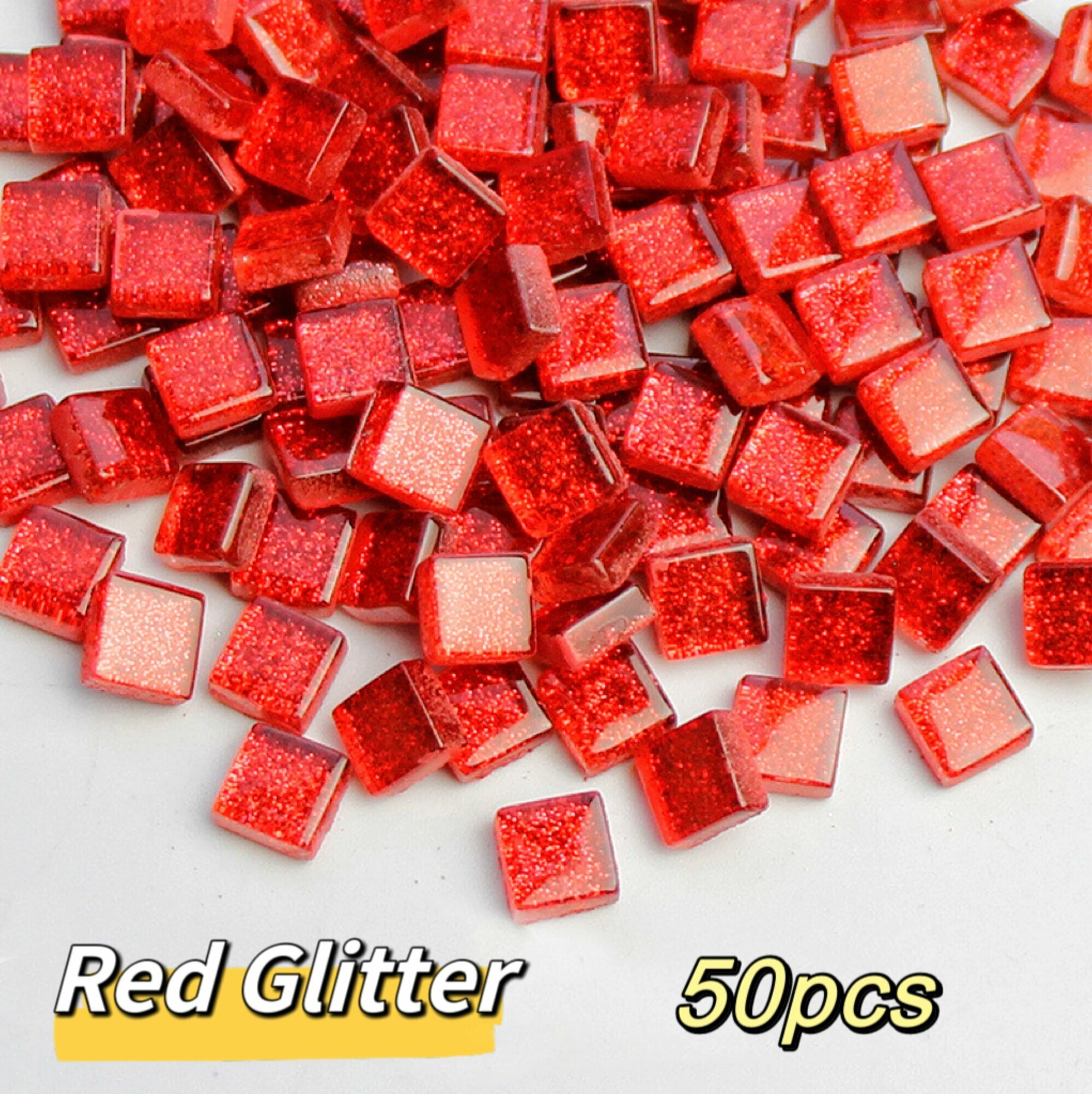 50 шт. DIY сверкающая керамическая квадратная Мозаика Кристалл смешанные цвета мозаика принадлежности для художественных изделий ваза плитка материал для украшения стен