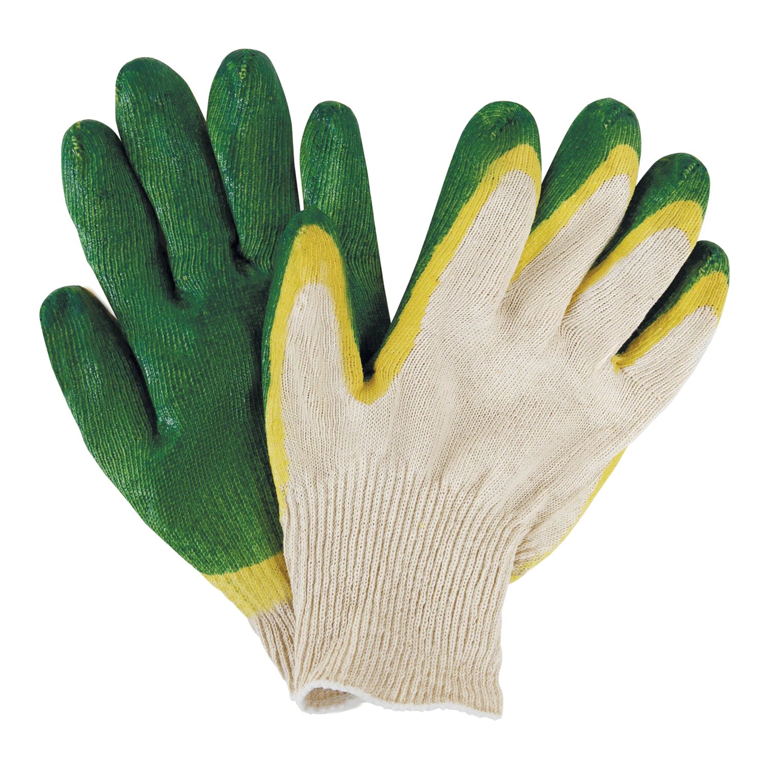 Перчатки хлопчатобумажные износостойкие, двойной латексный облив, 13 класс, комплект 5 ПАР, LAIMA люкс, 605349, 2шт.