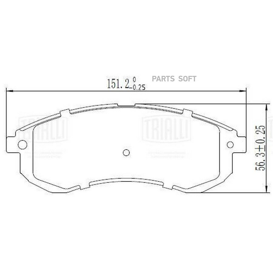 TRIALLI PF-2422 Колодки торм. для а/м Mitsubishi L200 (96-) диск. перед. т/с Sumitomo 151x57 (PF 2422) ()