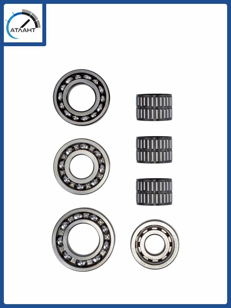 MetalPart Р/К 4-х ст. КПП совместимо с УАЗ с синхронизатором (подшипники 7 шт.) (817005) арт. MP-N-037