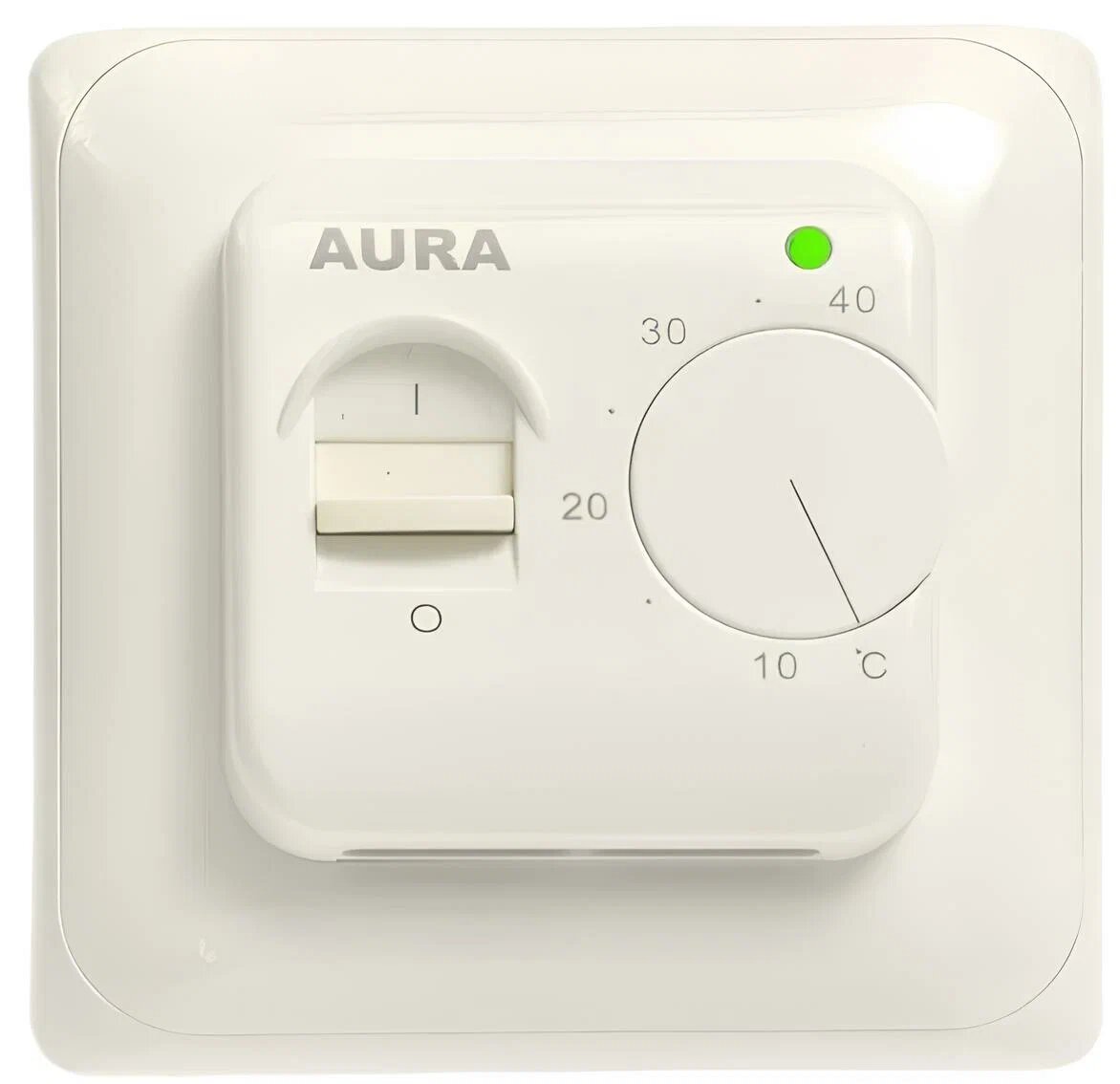 Терморегулятор Aura LTC 130 кремовый, для теплого пола, механический