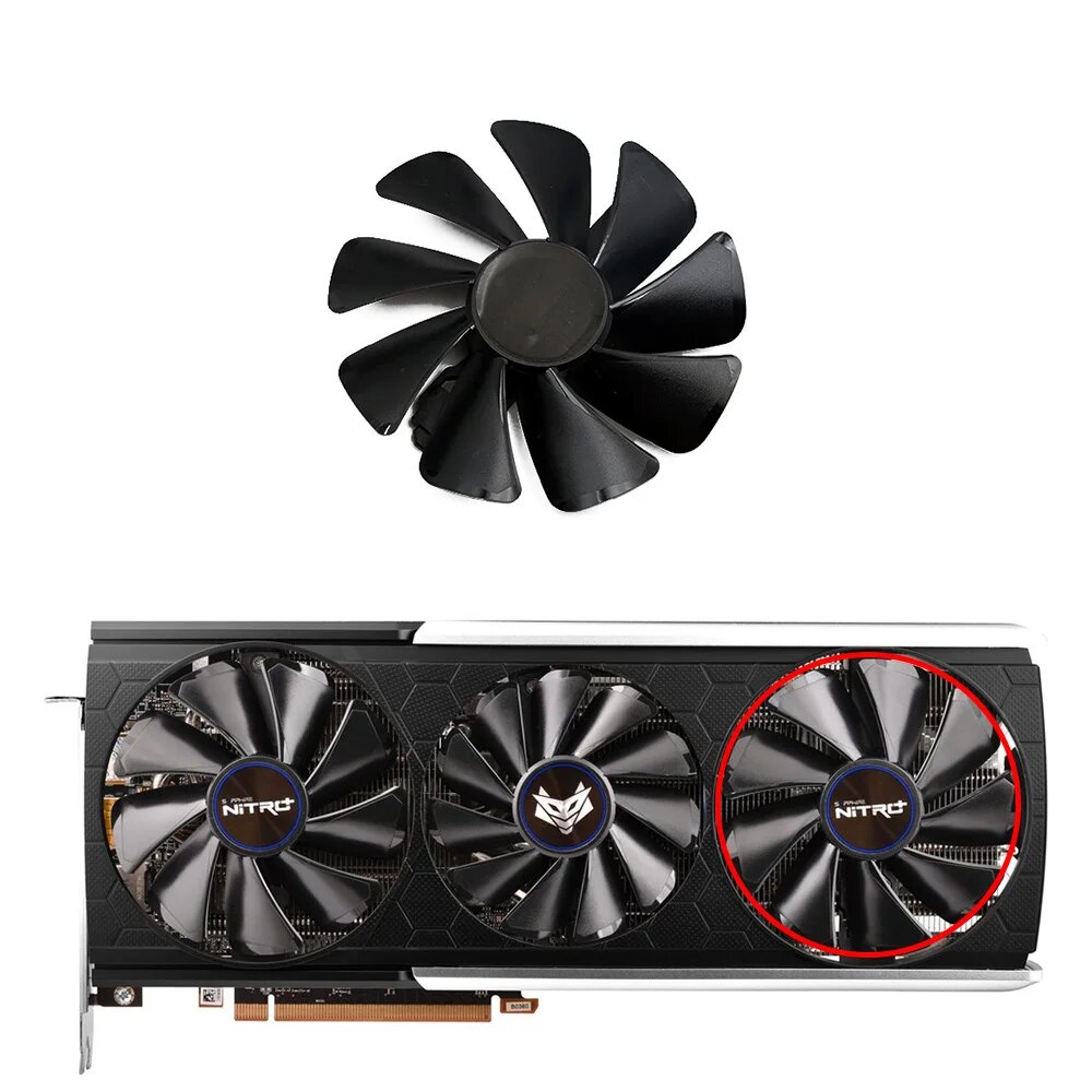 Вентилятор охлаждения ZSUXTC для Sapphire RX 5700 XT 8ГБ NITRO+ C-Fan