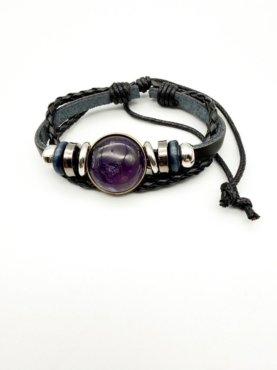 Жесткий браслет, аметист