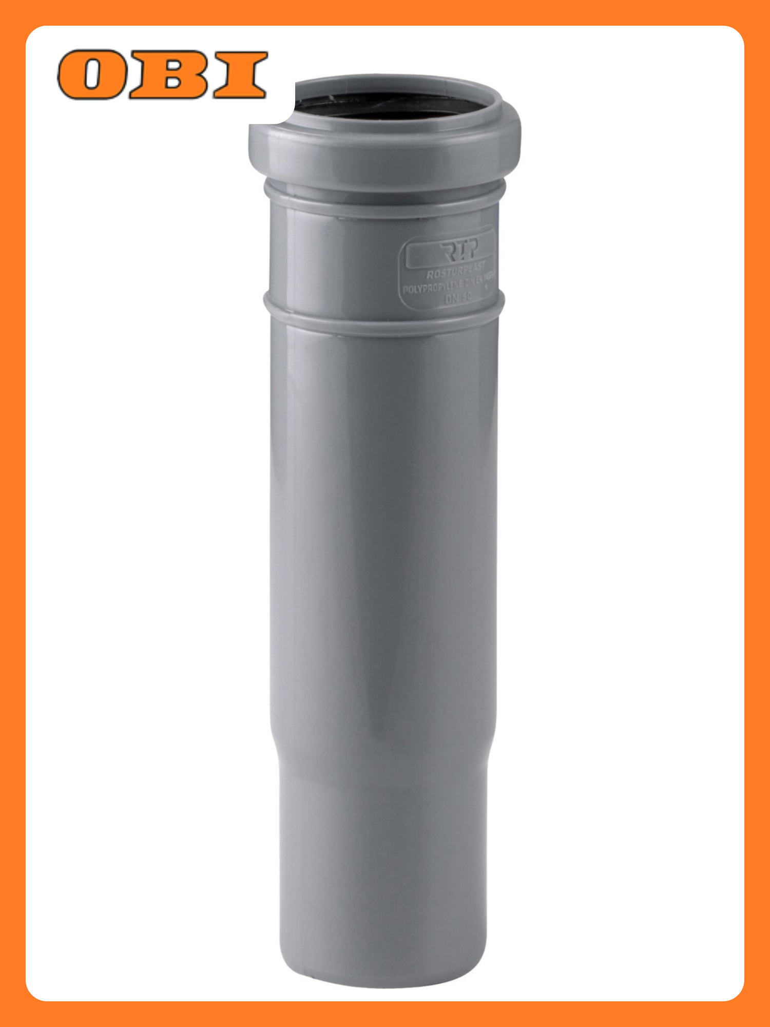 Патрубок компенсационный Политрон ВК ПП 50, раструбный, серый