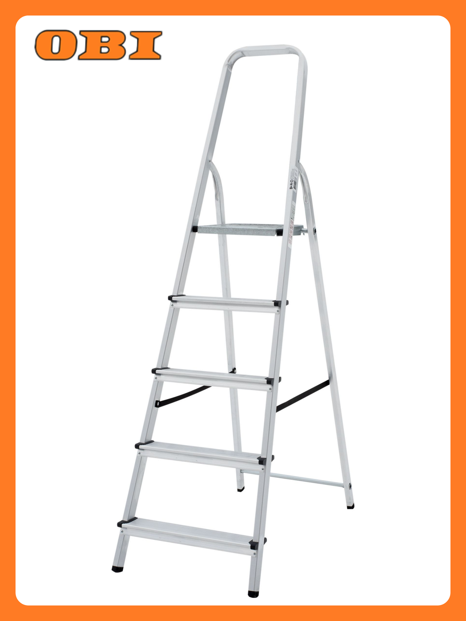 Стремянка алюминиевая Новая Высота 1х5 ступеней