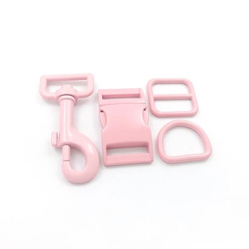 Комплект фурнитуры для ошейников Collarmission 7 цветов Розовый, 25mm, Pink