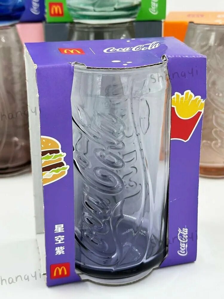 Стакан "Coca-Cola", для воды, сока и пива, стекло, фиолетовый, 1 шт. — фото 1